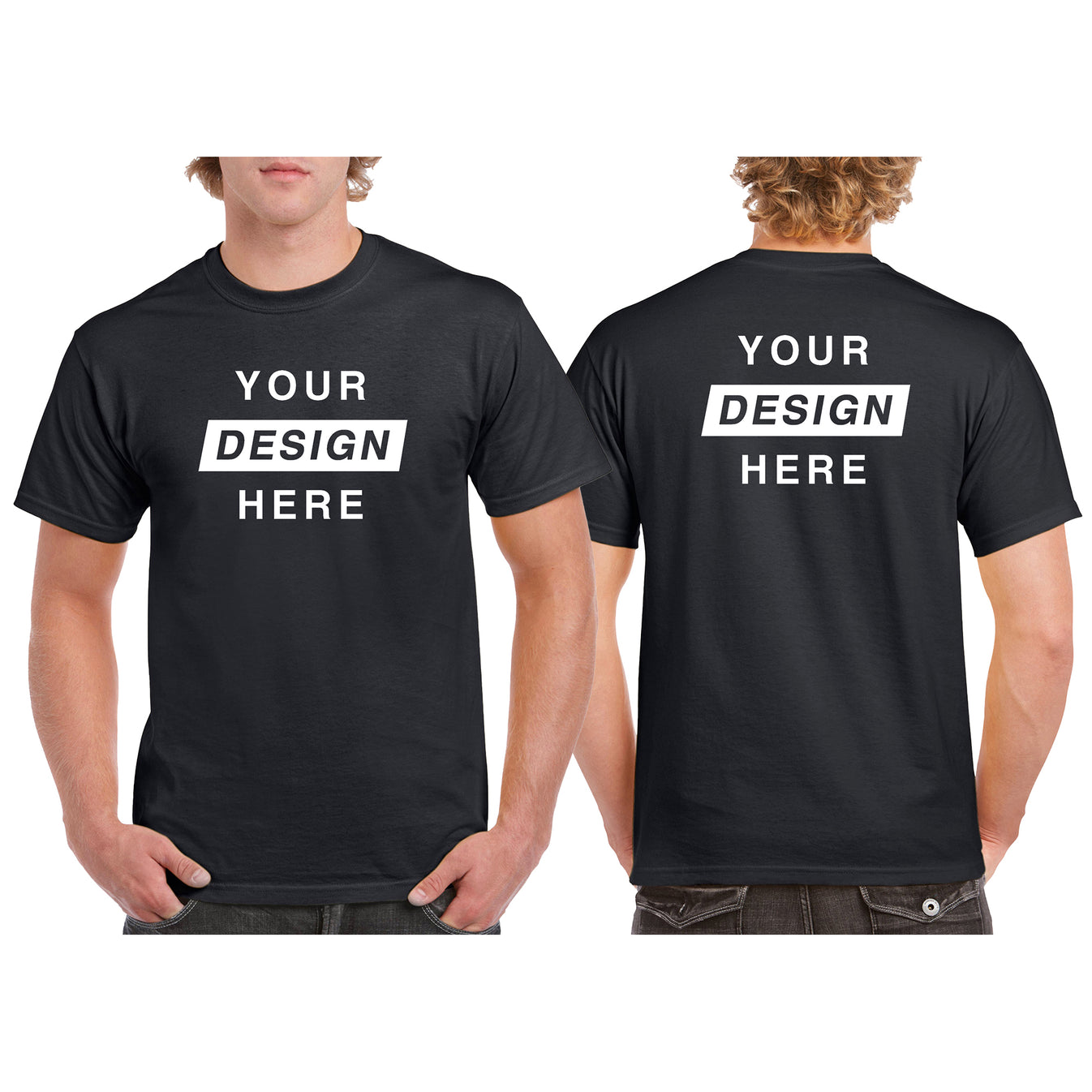 Men's T-Shirt - Design Your Own Custom Tees -Front+Back Print
