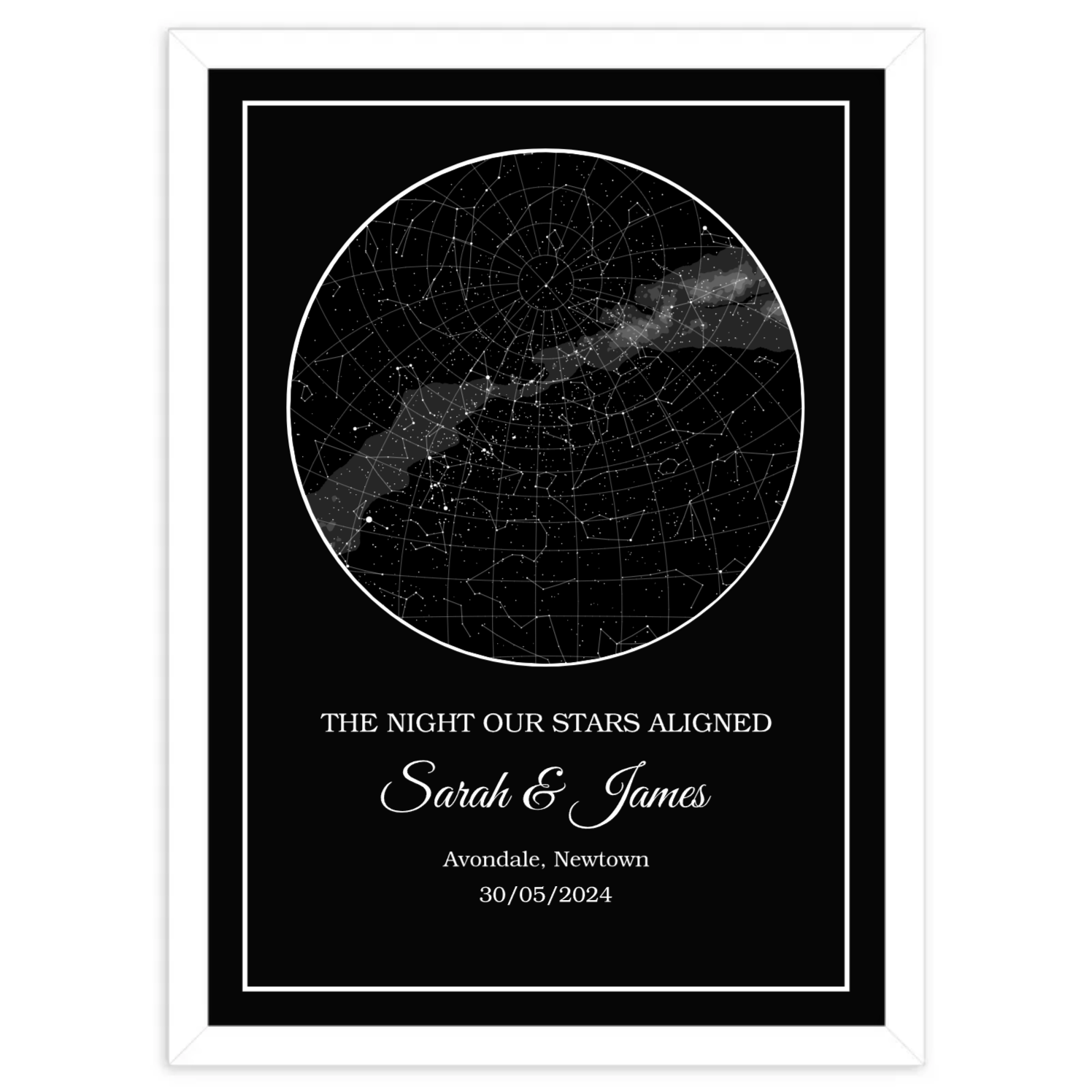 Custom Framed Maps | Custom Star Map