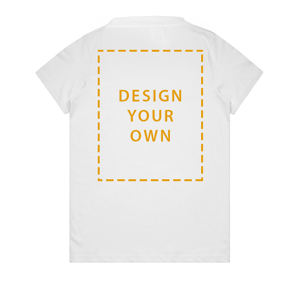 Women's Custom T-Shirt - Design Your Own - Back Print Only